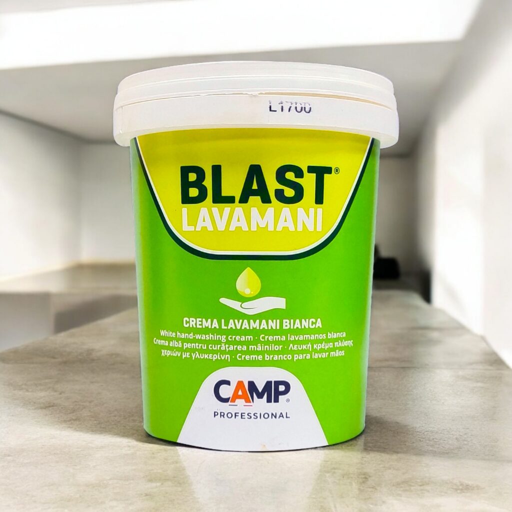 Camp BLAST White hand washing cream with abrasive microspheres - Una ...