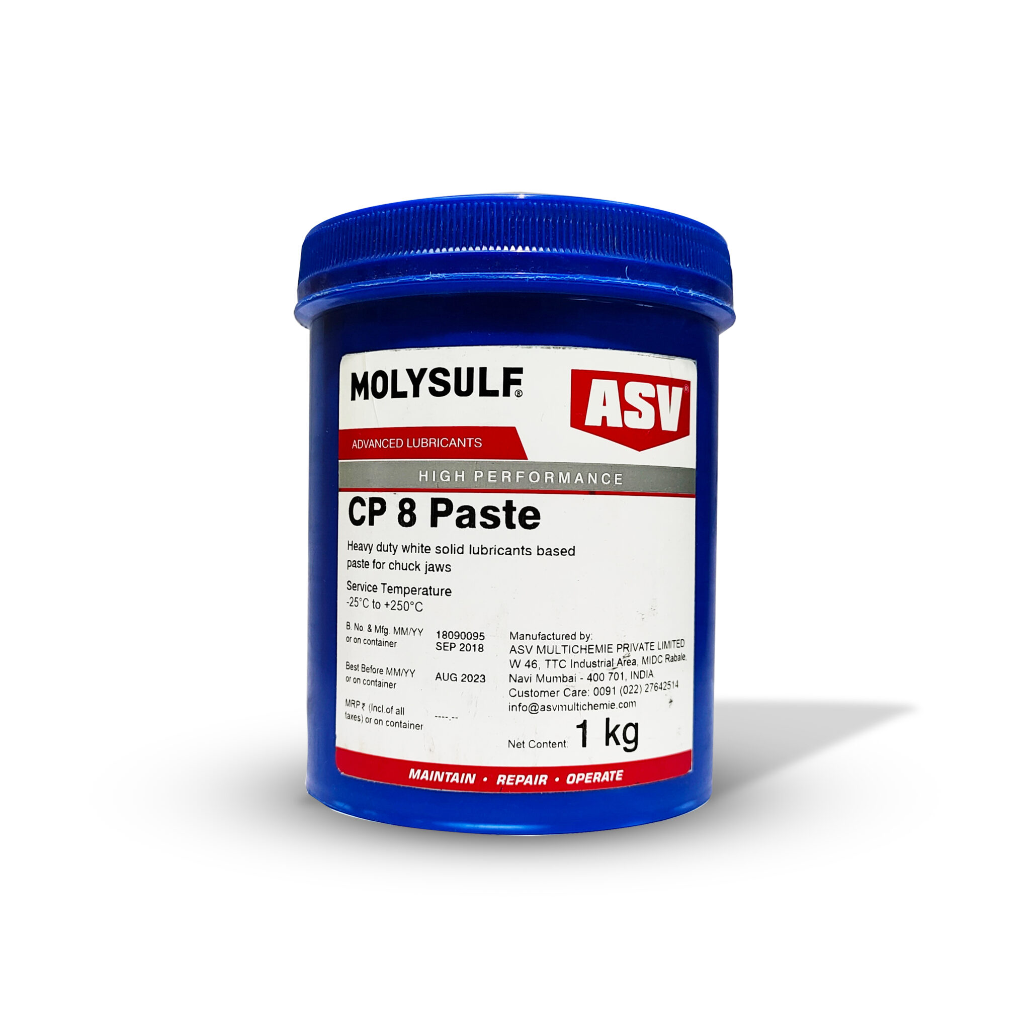 ASV Chuck paste white solid lubricants based grease - Una Eco Trading LLC