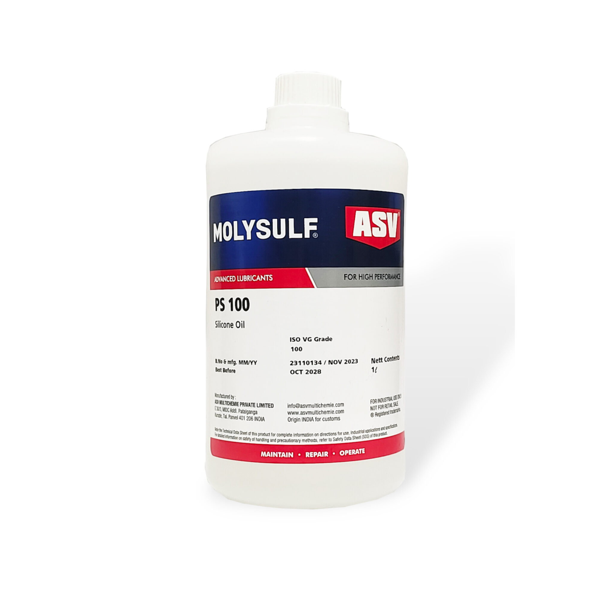 ASV PS 100 SILICONE OIL - Una Eco Trading LLC