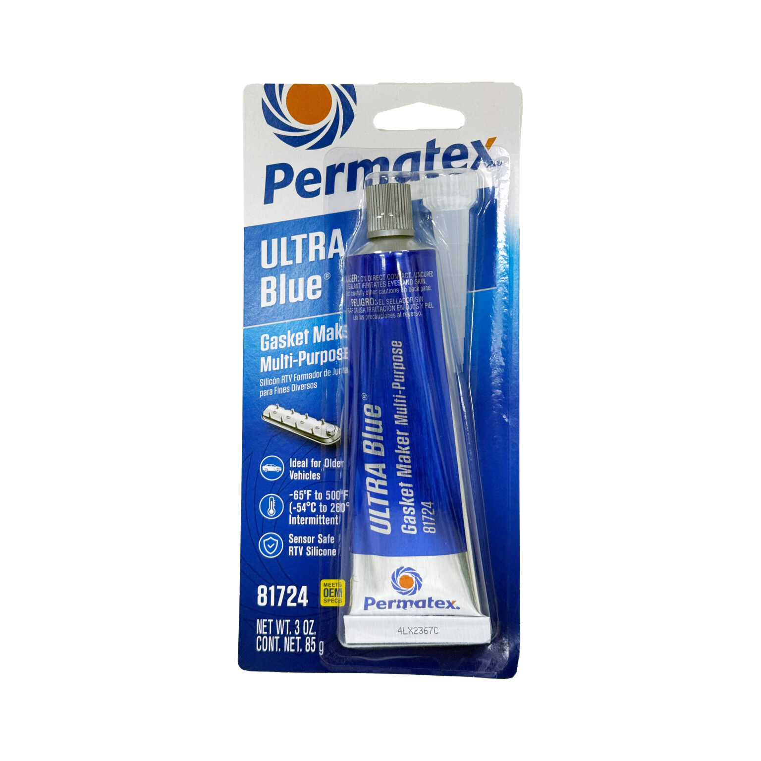 Permatex 81724 Sensor-Safe Ultra Blue RTV Silicone Gasket Maker - Una ...
