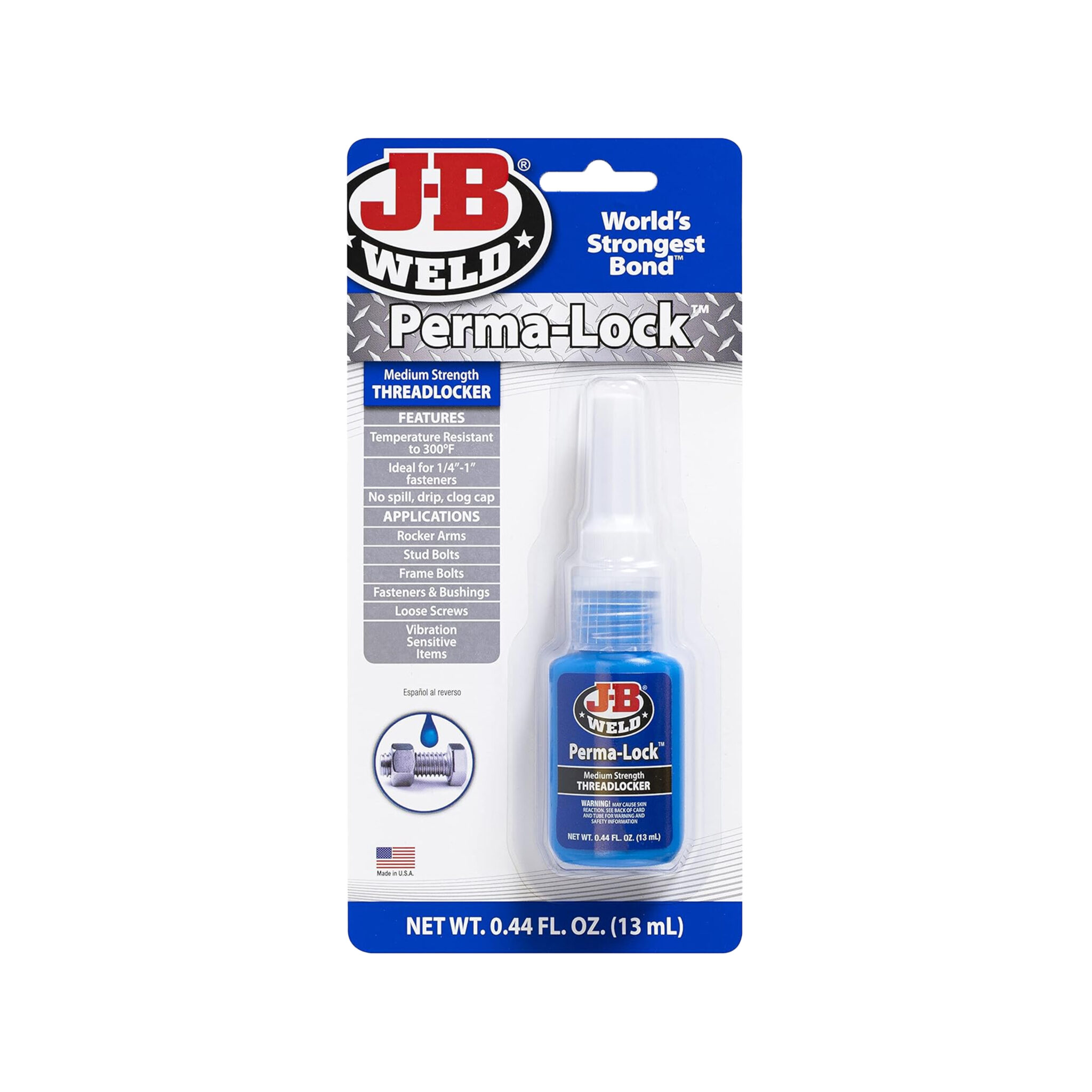 JB Weld Company Perma-Lock Threadlocker Blue 24206 - Una Eco Trading LLC