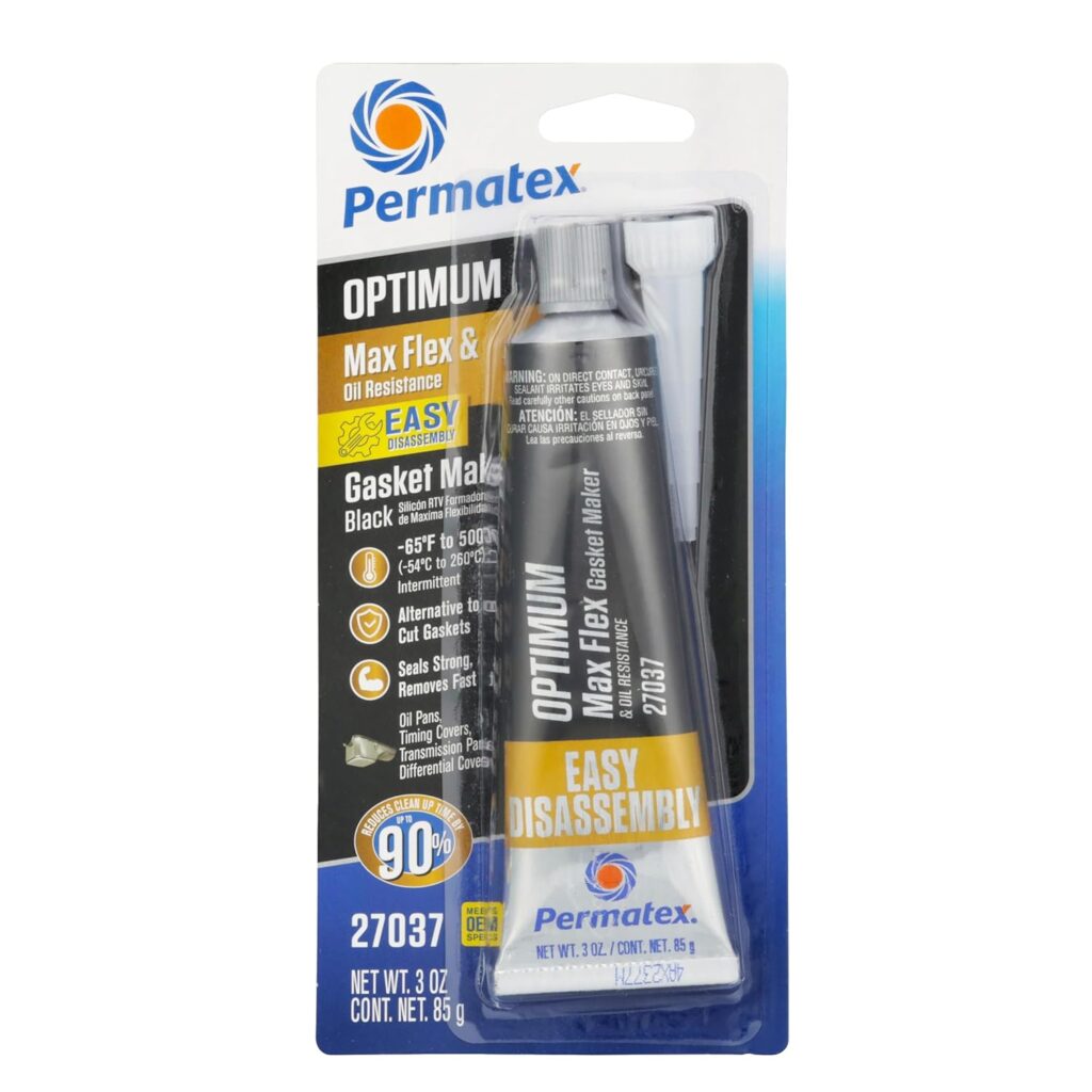 Permatex Optimum Easy-Disassembly Black RTV Silicone Gasket Maker 27037 ...